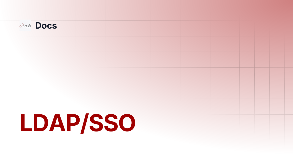 LDAP/SSO | Docs